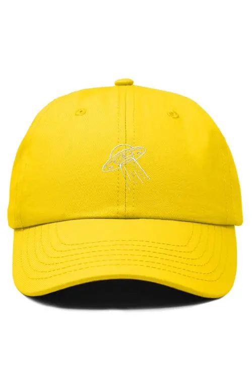 DALIX Ufo Embroidered Dad Cap - Gold