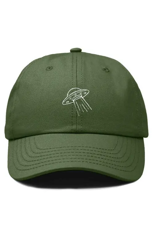 DALIX Ufo Embroidered Dad Cap - Olive