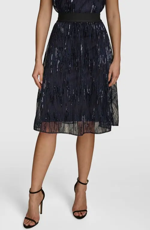 Donna Karan New York Sequin A-line Skirt