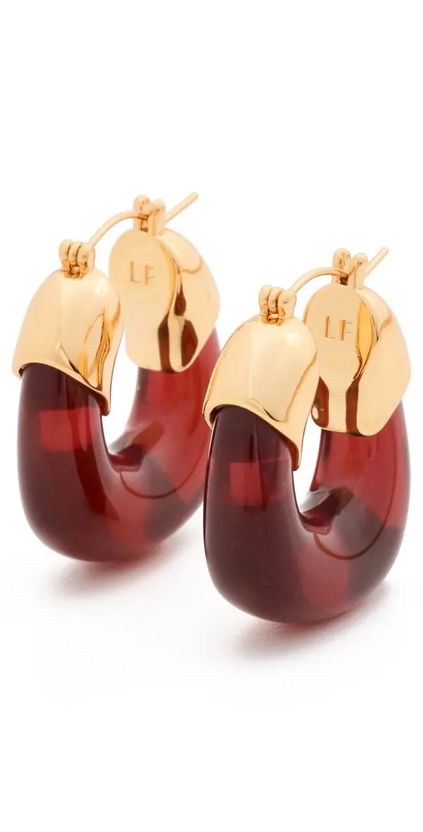 LIZZIE FORTUNATO Mini Resin Hoop Earrings