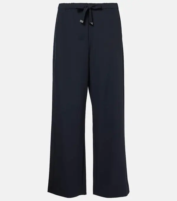 Max Mara Argenta Wool Crêpe Gabardine Straight Pants