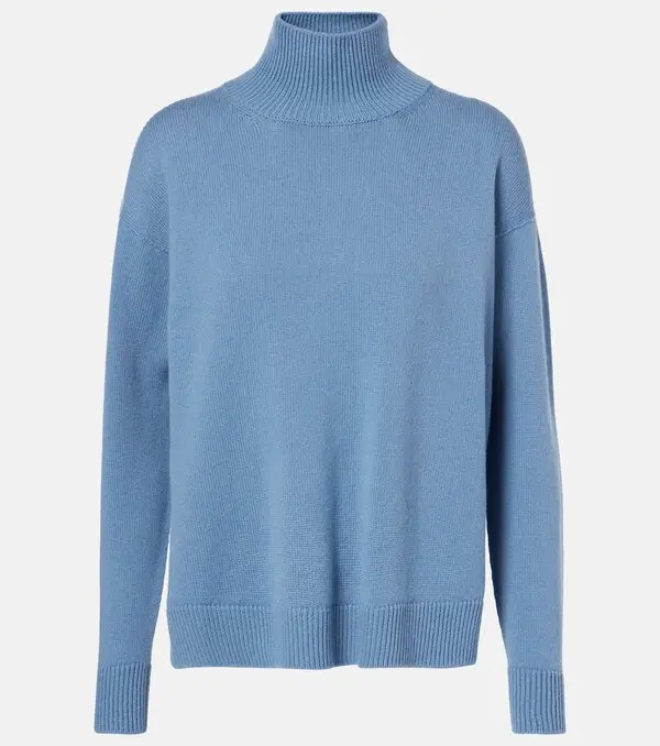 Max Mara Marta Wool-cashmere Turtleneck Sweater - Blue
