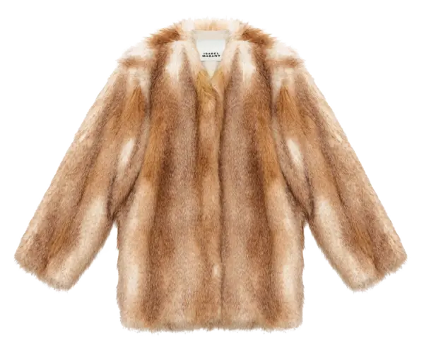 Isabel Marant Aglae Faux Fur Coat - Natural