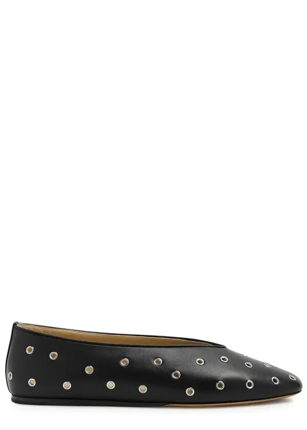 Le Monde Beryl Regency Eyelet Leather Ballet Flats