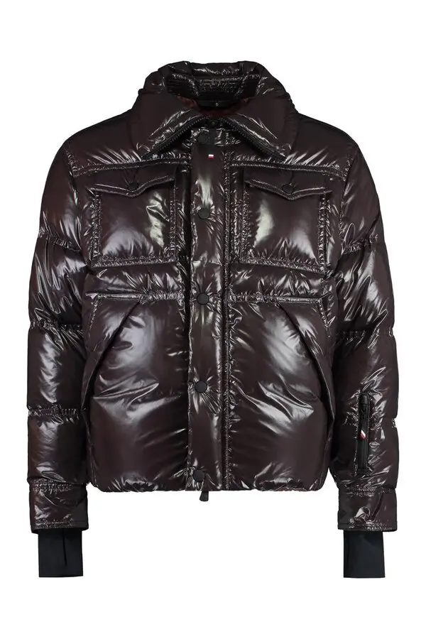 Moncler Tecka Short Down Jacket - Brown