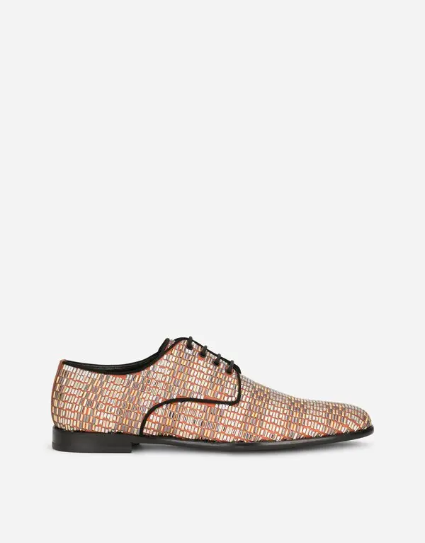 Dolce & Gabbana Suede Derby Shoes With Rhinestone Detailing - Multicolor