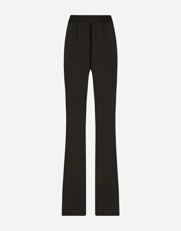 Dolce & Gabbana High-waisted Flared Chiffon Pants