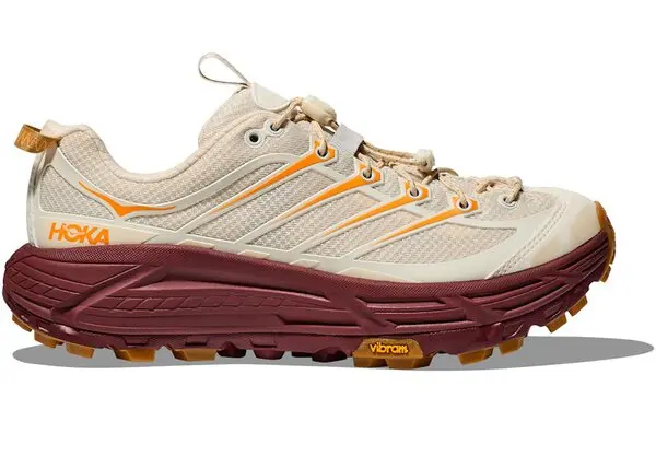 Hoka One One Mafate Three2in Sneakers - Vanilla/varsity Burgundy