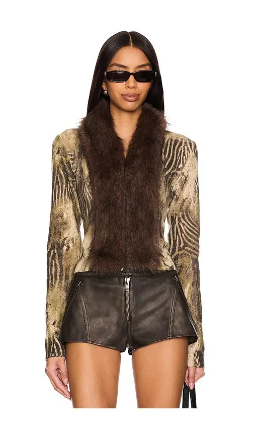 Jaded London カーディガン Jaded London Velour Cardigan in Yellow | REVOLVE