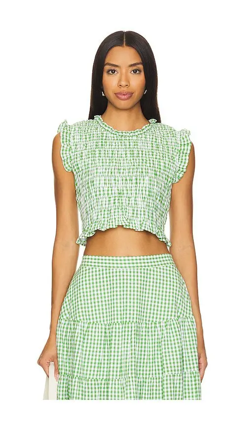 Sundress Malone Top - Gingham Mint