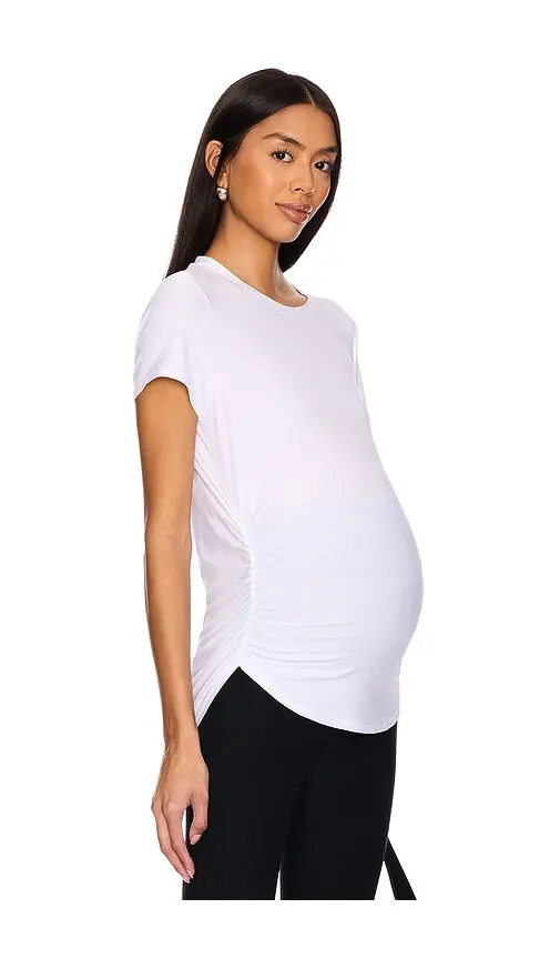 Beyond Yoga Featherweight One & Only Maternity Tee - Cloud White