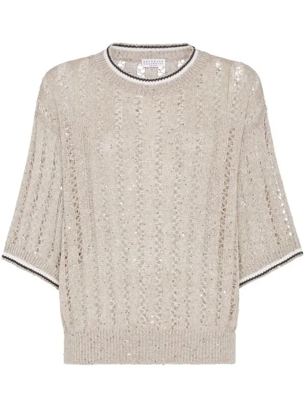 Brunello Cucinelli Crew Neck Sweater - Neutrals