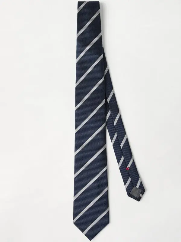 Brunello Cucinelli Striped Necktie - Blue