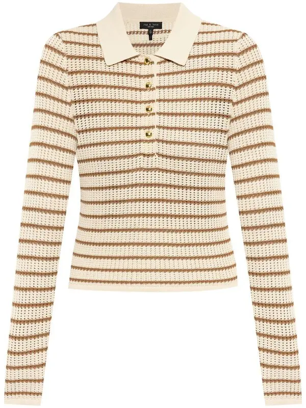 Rag & Bone The Knit Rib Polo Top