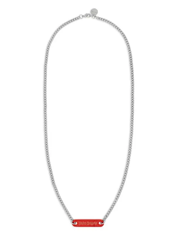 Palm Angels Logo Tag Necklace