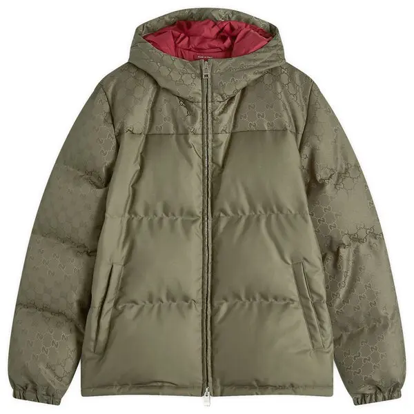 Gucci Jacquard Gg Down Jacket