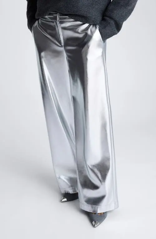 KENNETH COLE Metallic Wide Leg Pants