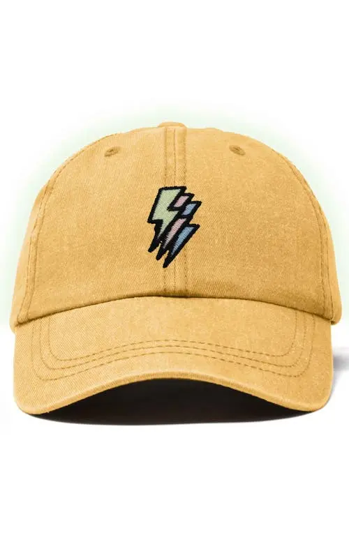 DALIX Lightning Bolt Cap - Washed Gold