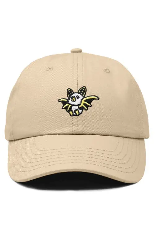 DALIX Honduran Bat Embroidered Cap - Khaki