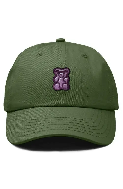 DALIX Gummy Embroidered Cap - Olive