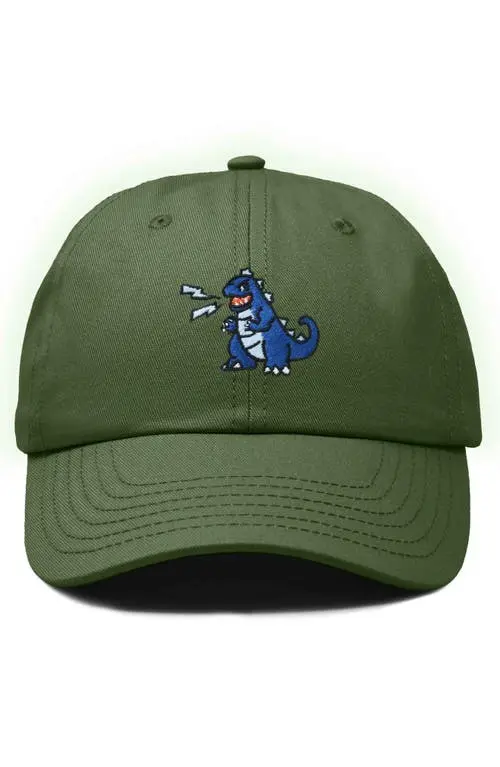 DALIX Lizard Embroidered Baseball Cap - Olive