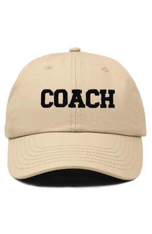 DALIX Coach Embroidered Cap - Khaki