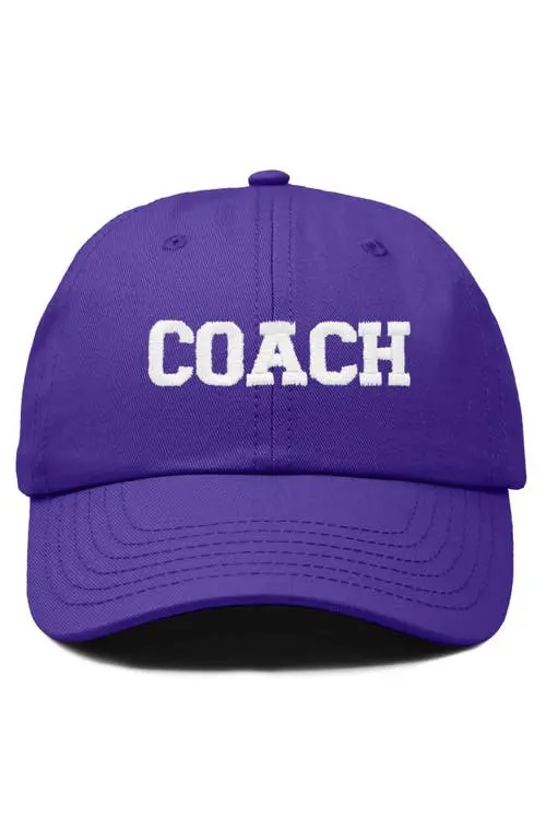 DALIX Coach Embroidered Cap - Purple