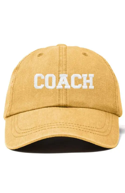 DALIX Coach Embroidered Cap - Washed Gold