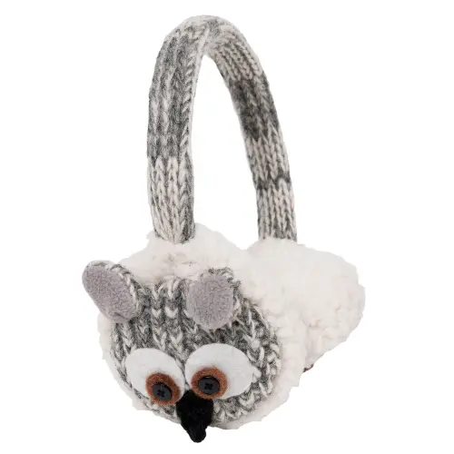 NIRVANNA DESIGNS Hand-knit Owl Earmuffs - Grey