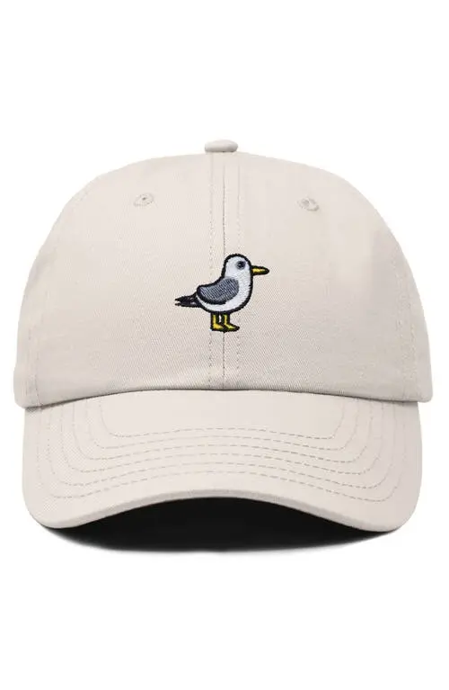 DALIX Seagull Embroidered Cap - Beige