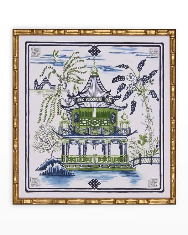 SHADOW CATCHERS Pagoda Visit I Giclee, 24" X 26