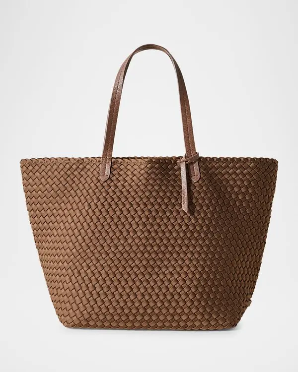 NAGHEDI Jetsetter Large Woven Tote Bag - Mink