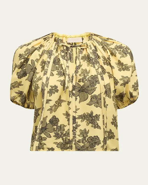 Ulla Johnson Marcelena Floral Top - Solaris