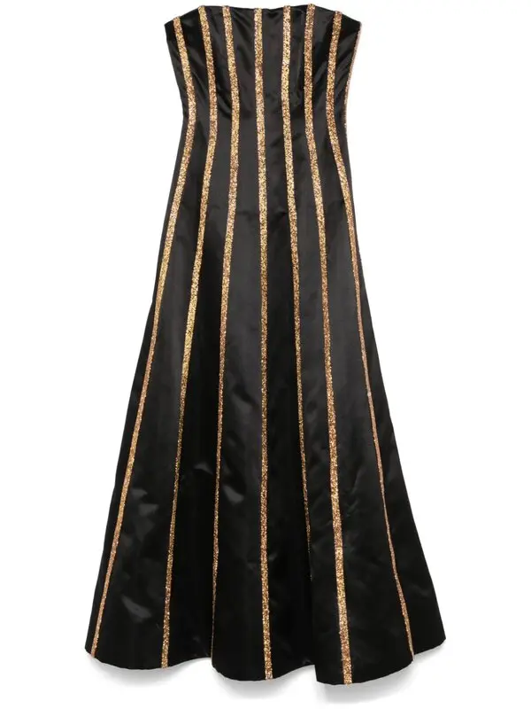JEAN-LOUIS SABAJI Strapless A-line Maxi Dress