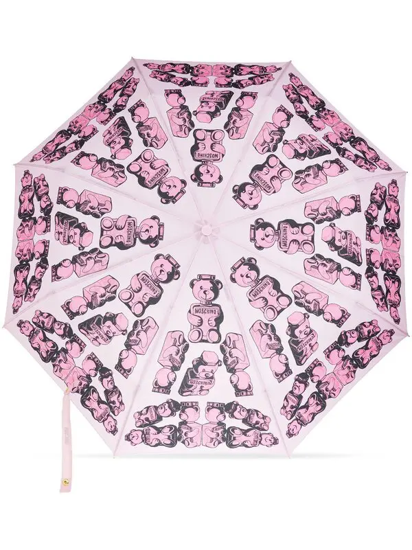 Moschino Teddy Bear-Print Umbrella In Pink 39% Off Editorialist