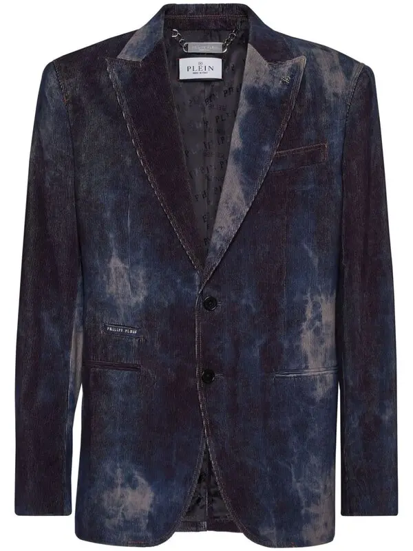 Philipp Plein Bleached-effect Velvet Blazer