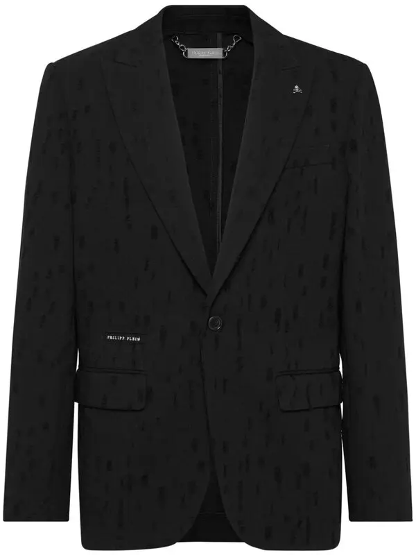 Philipp Plein Distressed Blazer - Black