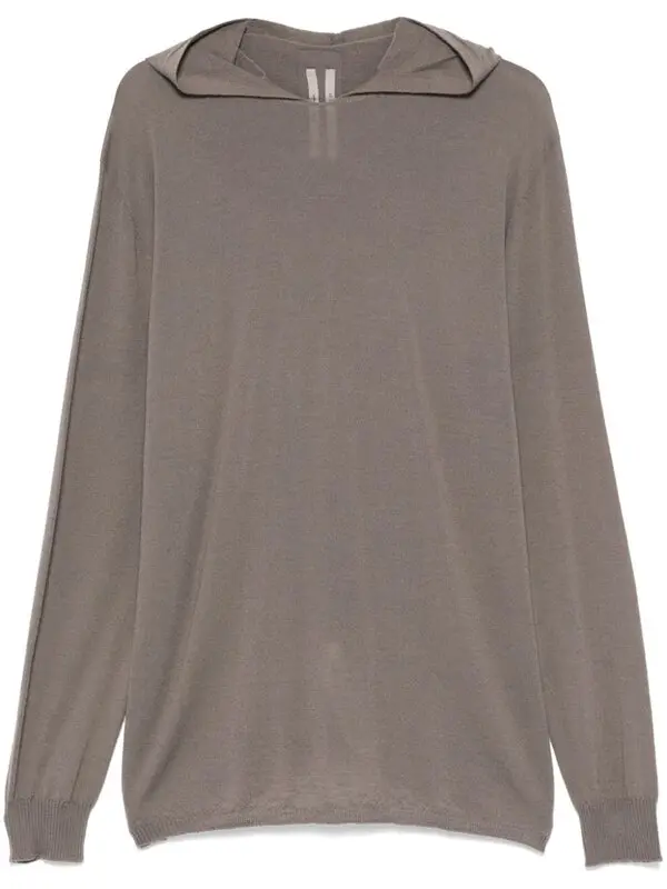 Rick Owens Fine-knit Hoodie - Brown