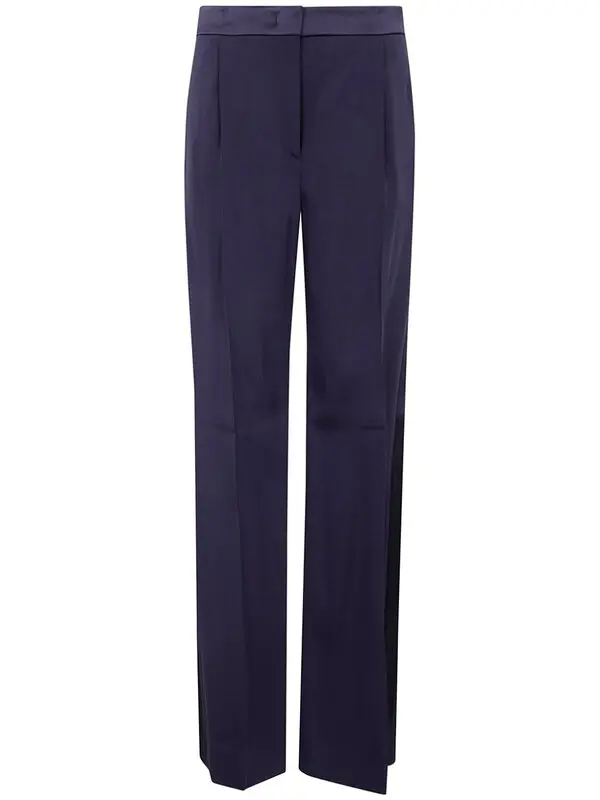 Alberta Ferretti Satin-trim Trousers