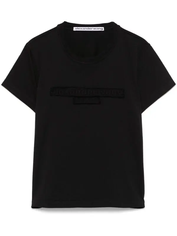 Alexander Wang Logo-embossed T-shirt - Black