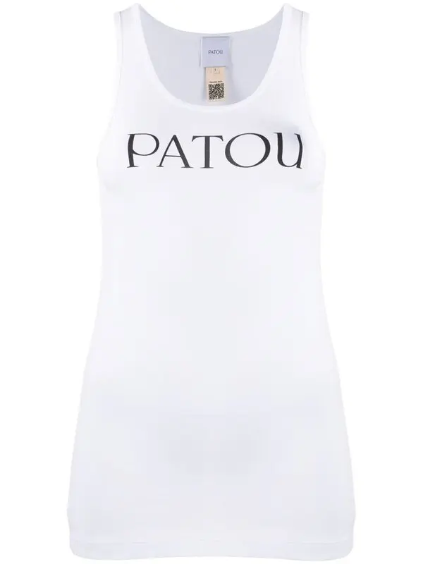 Patou Cotton Logo Tank Top - White