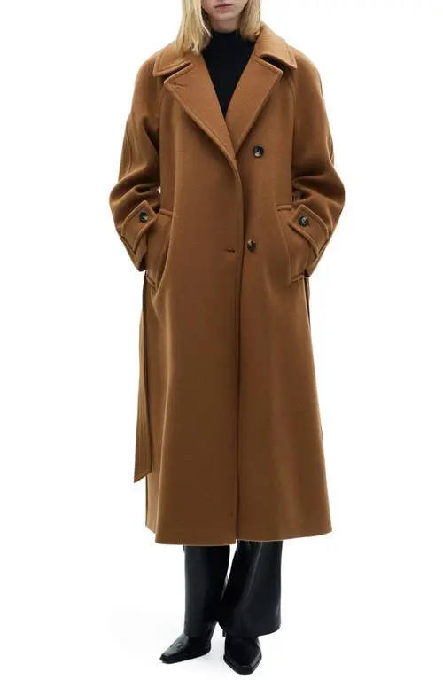 Mango Wool-blend Belted Coat