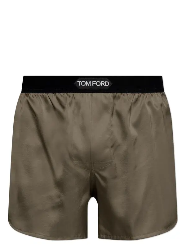 TOM FORD Satin Boxers - Green