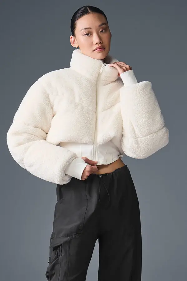 Alo Yoga Sherpa Corset Puffer Jacket - Ivory