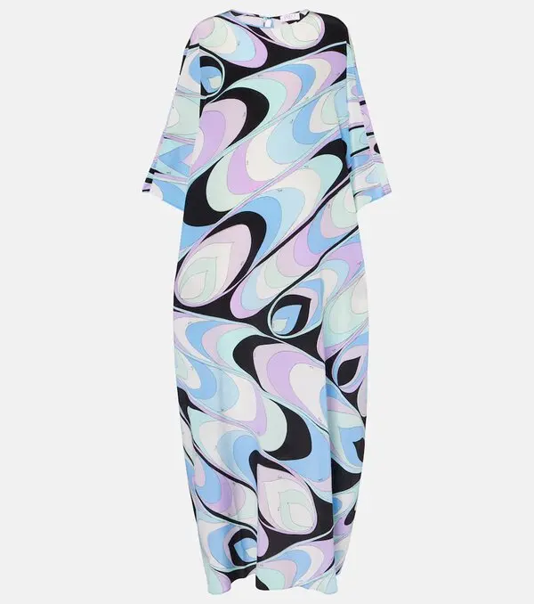 Emilio Pucci Iride Silk Crêpe De Chine Kaftan