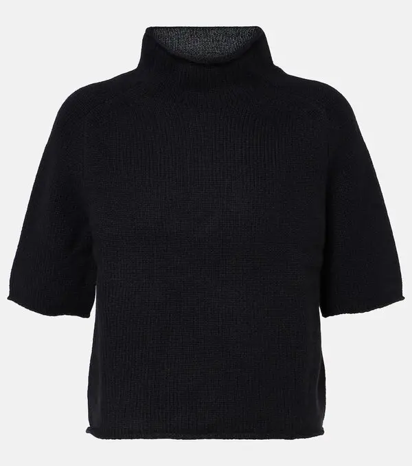LISA YANG Fride Ribbed-knit Cashmere Top - Black