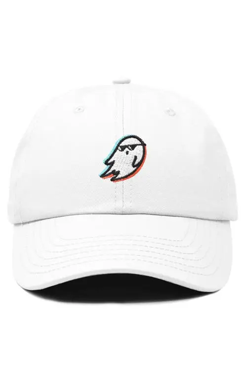 DALIX Ghost Life Embroidered Cap - White
