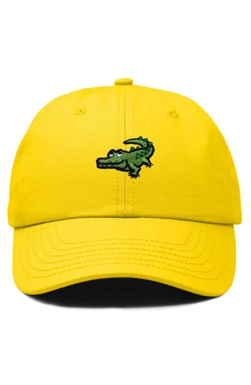 DALIX Alligator Embroidered Cap - Gold