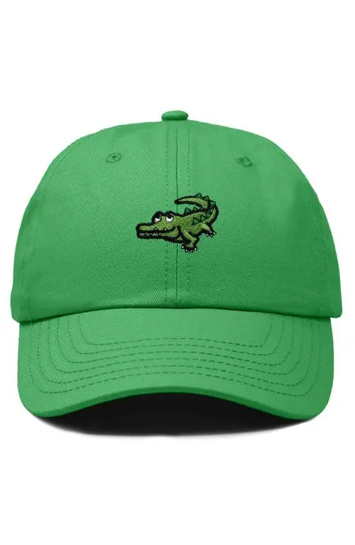 DALIX Alligator Embroidered Cap - Kelly Green