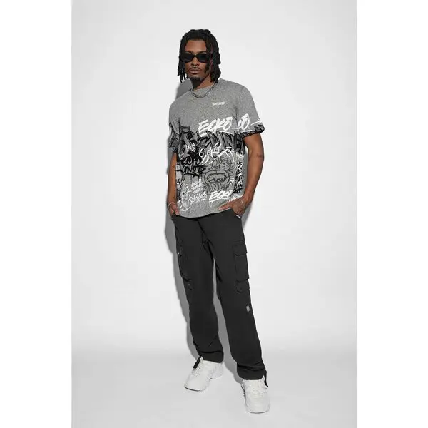 ECKO UNLTD. The Graffiti Tee - Grey Marled